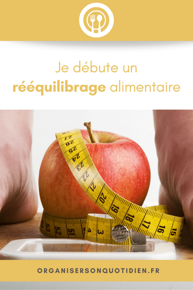 Je débute un rééquilibrage alimentaire - Organiser son quotidien Je débute un rééquilibrage alimentaire - Organiser son quotidien