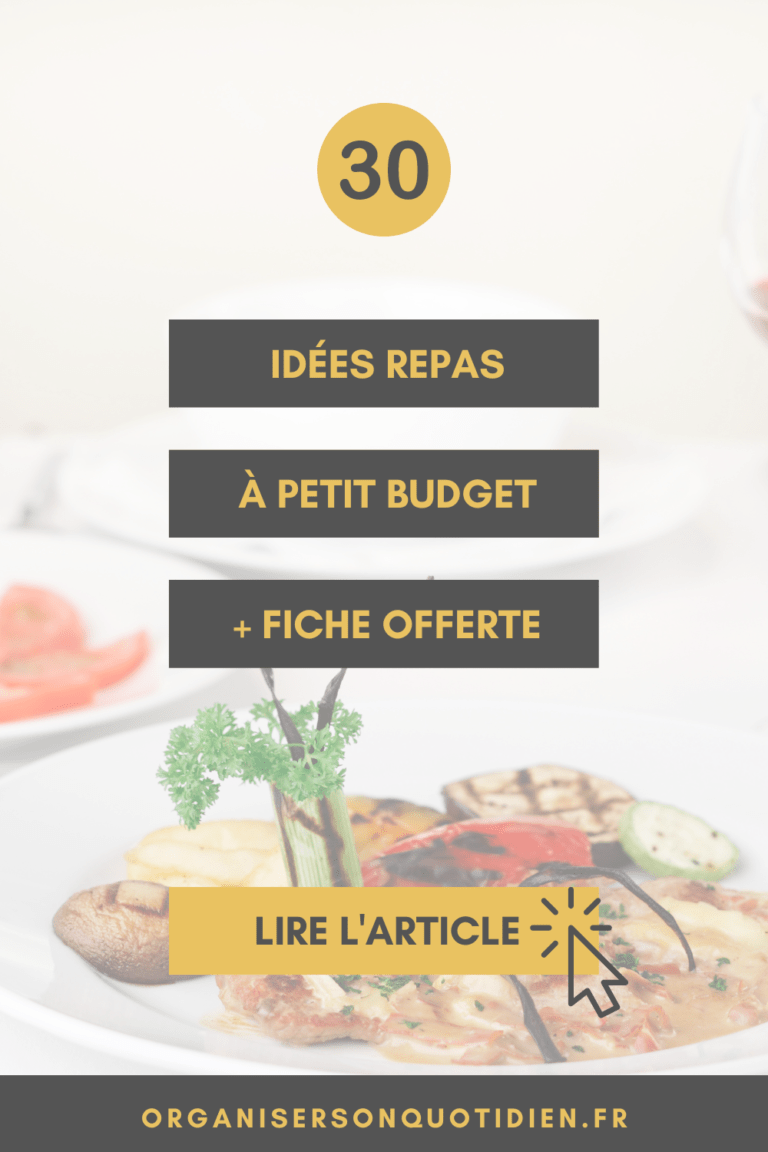 30 idées repas économiques, simples et rapides
