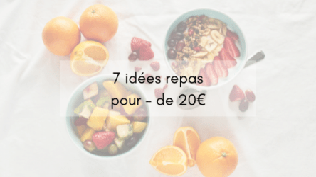 30 idées repas économiques, simples et rapides